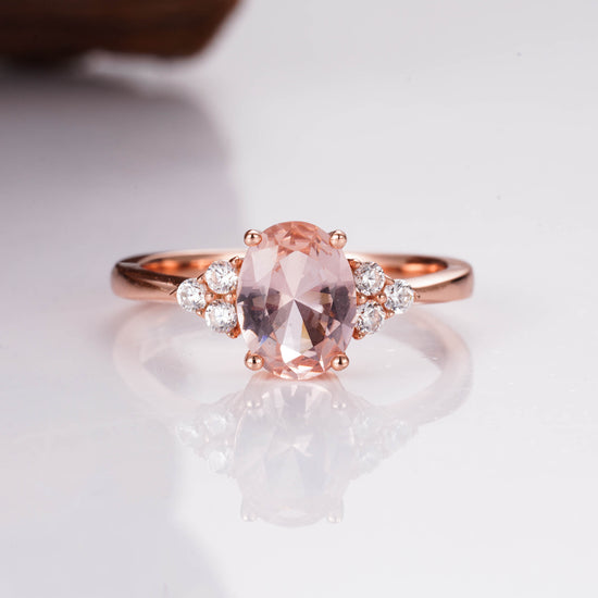 Tya Sapphire Ring in Rose Gold Sterling Silver – Kherish