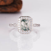 Eao Green Moss Agate Ring