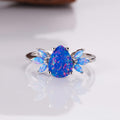 Ivy Royal Blue Fire Opal Ring