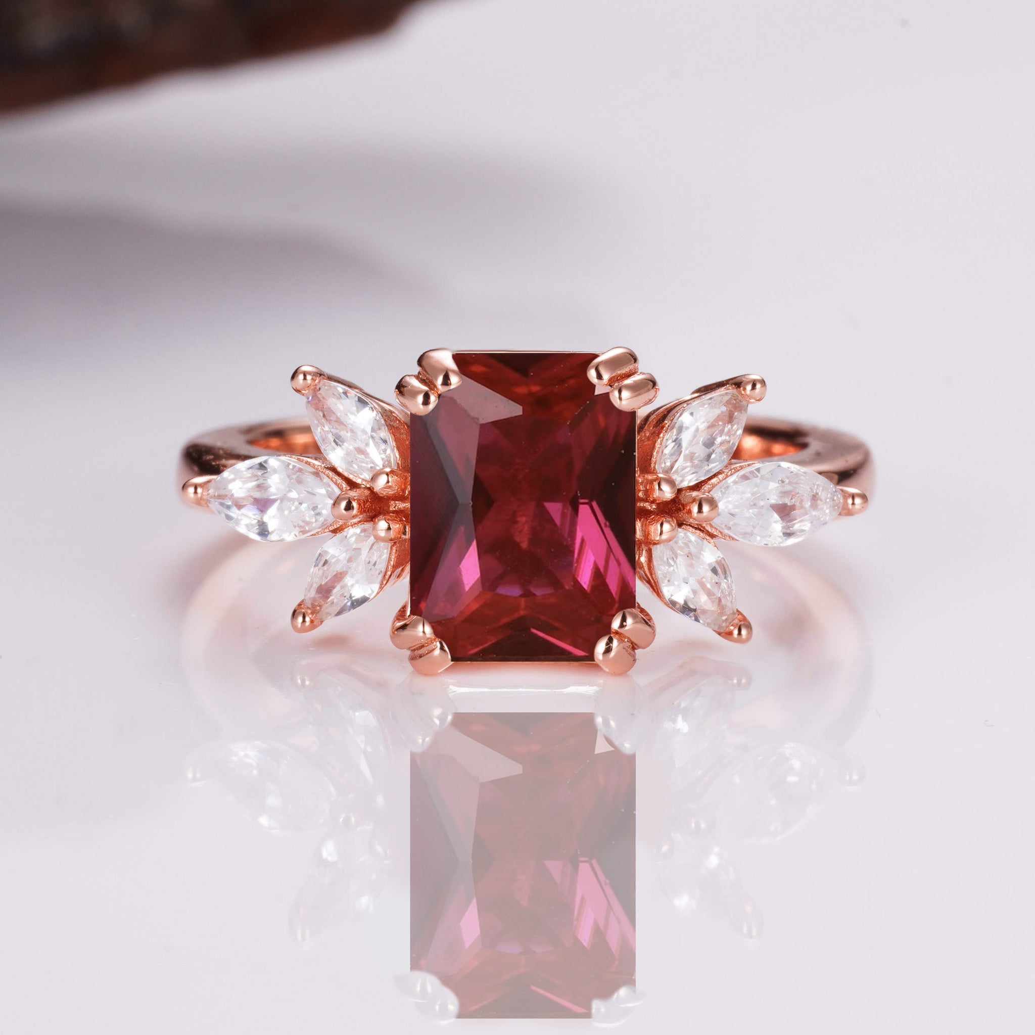 Ruby Ring Rose Gold | Ruby Ring Sterling Silver