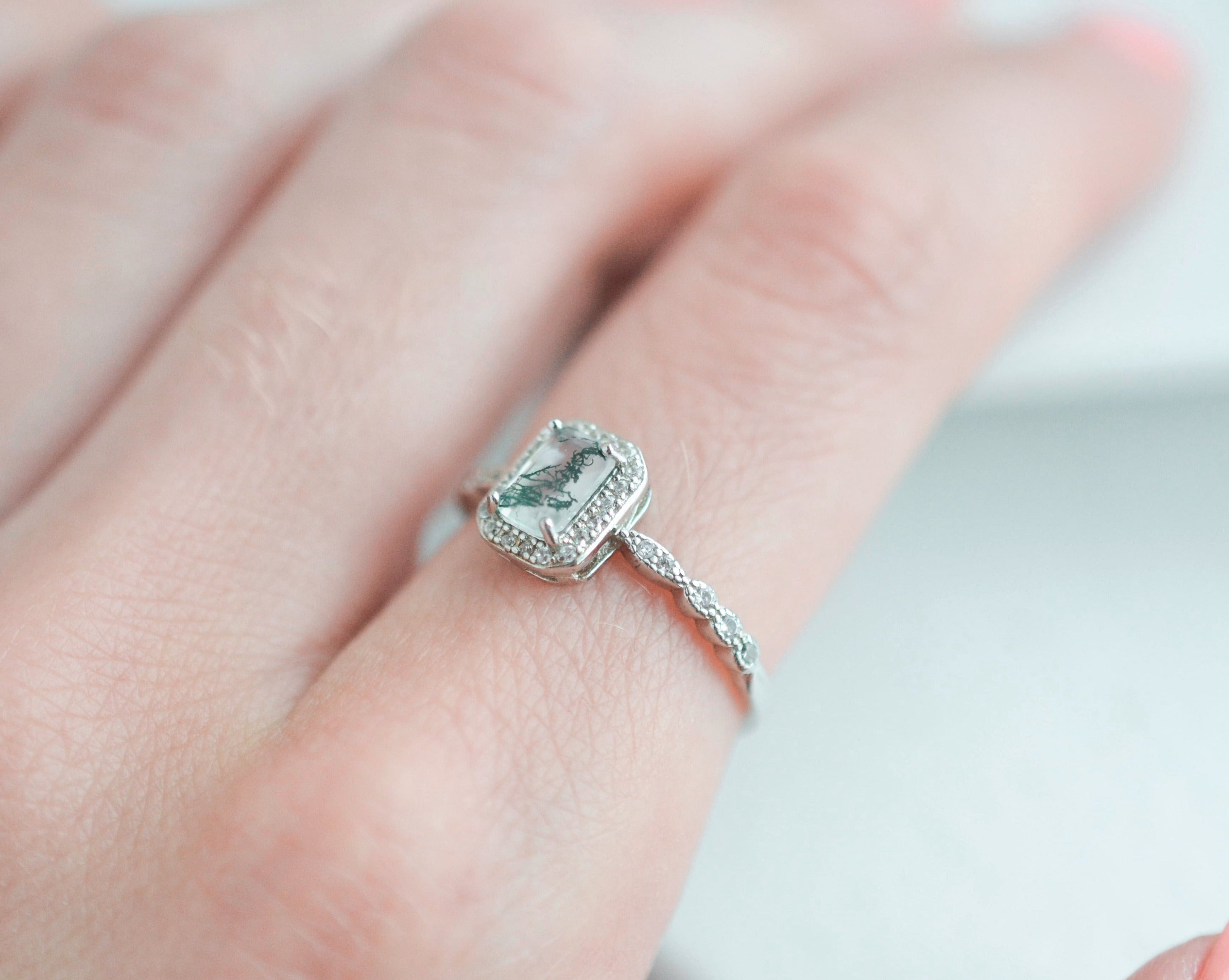 Eao Green Moss Agate Ring – Kherish